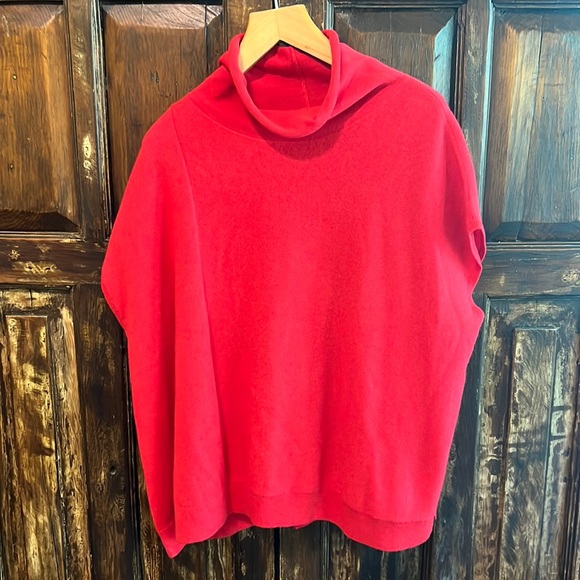 Anthropologie | Sweaters | Anthropologie Poppy Red Cashmere Poncho ...